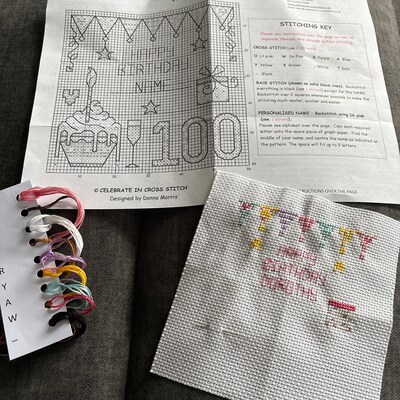 Happy 60th Birthday Cross Stitch Card Kit - Etsy UK