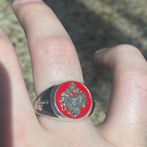 Poland Ring Signet Ring Polish Ring with eagle crown jewelry | Etsy