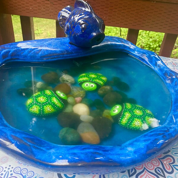 Dot Art Sea Turtle Hand Painted Rocks, Small Gift, Garden Decor, Sea ...