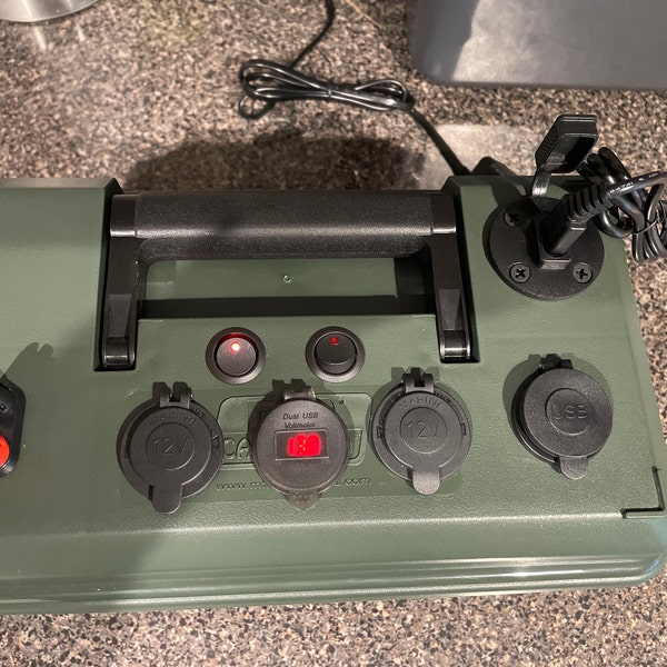 Waterproof Battery Box - 12 Volt Orange - Boating, Fishing, Camping ...