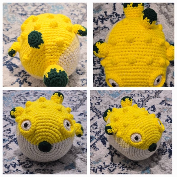 CROCHET PATTERN : Fluffy the Puffer Fish (amigurumi Fish, Crochet ...