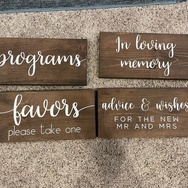 Wedding Programs Sign| Wedding Wooden Sign| Wood Wedding Sign| Rustic ...