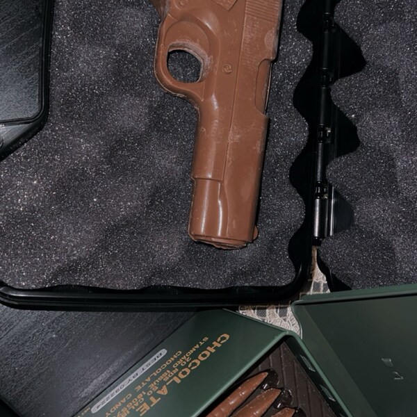 CHOCOLATE GUN - Full Size Hand-crafted Solid Milk Chocolate Handgun ...