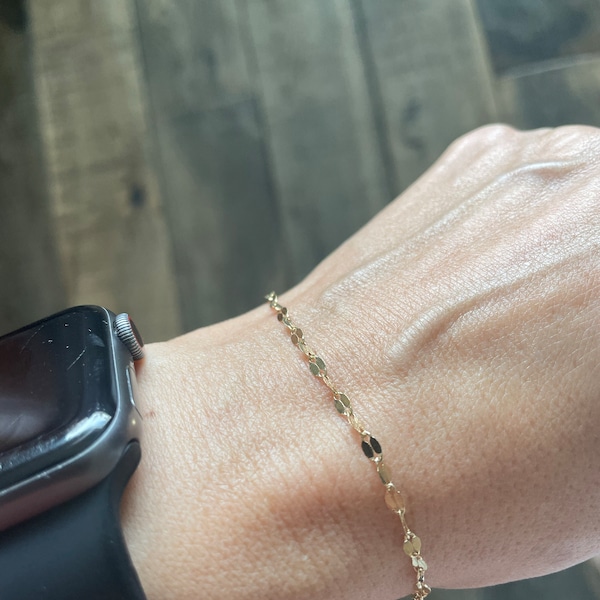 14k Gold Necklace, 14k Gold Chain, Solid Gold Necklace, Solid Gold ...