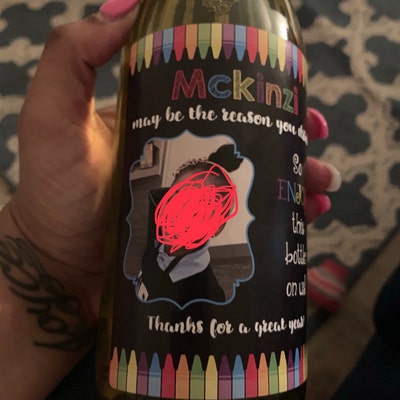 Personalized Teacher Wine Label, Custom Teacher Appreciation Gift, Our ...