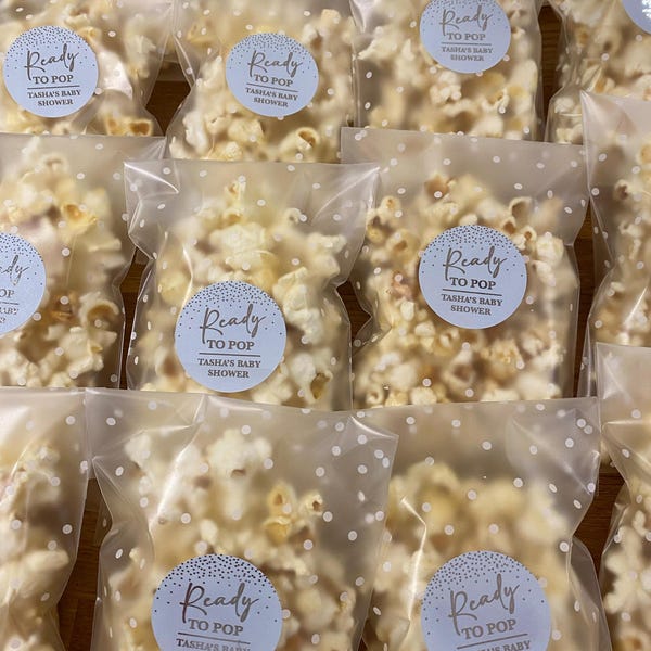 Fill Your Own Popcorn Favours // Baby Shower Favours // Ready to Pop ...