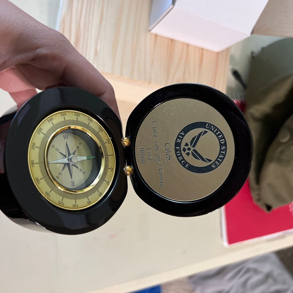 Engraved Military Compass Gift, Personalized Army Compass Gift, Navy ...