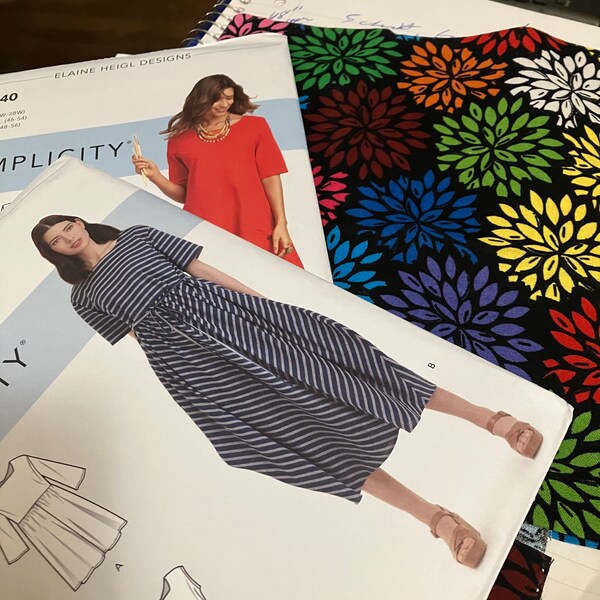 Simplicity 9140 Simple Lagenlook Tunic Dress Handkerchief Sewing ...