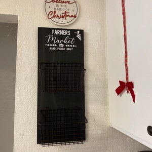 Menu Board, Kitchen Decor, Hanging Farmhouse Menu, Weekly Menu Board ...