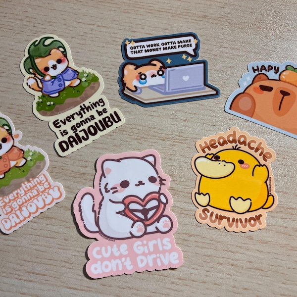 Please Handle With Love FRAGILE Sticker Cat Meme Stickers Kawaii/funny ...