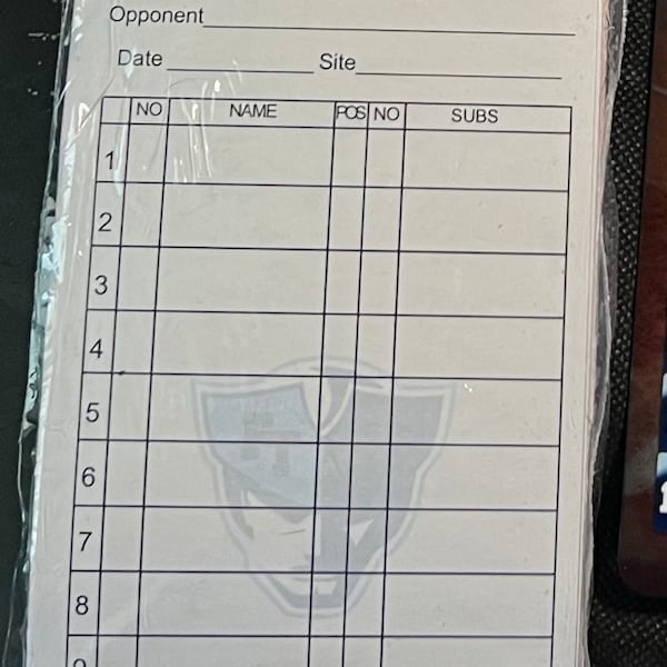 Baseball Softball Line-up Cards With LOGO Customized - 4 Part-30 Sets ...