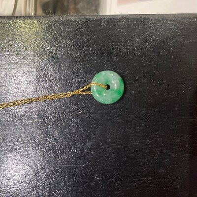 US8.5 Square Jadeite Ring Flat Top Green Ring Natural Type A Jade ...