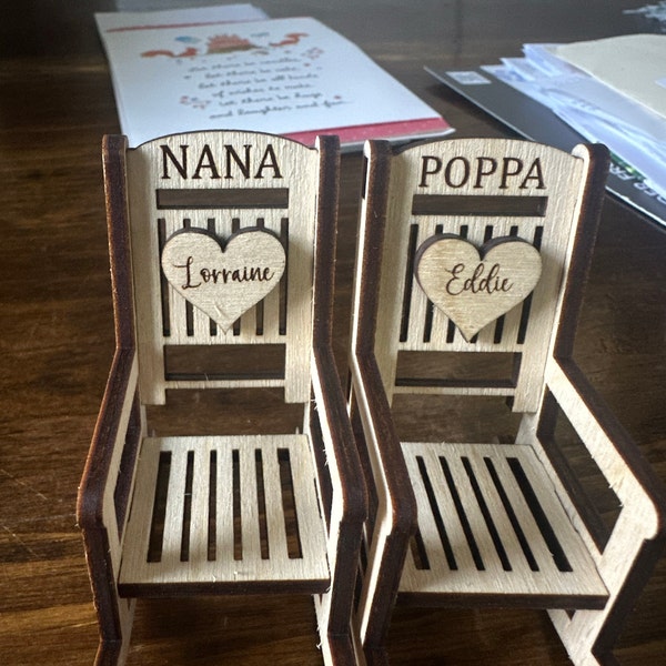 Engraved Mini Rocking Chair, Wedding Place Setting, Memorial Charms ...