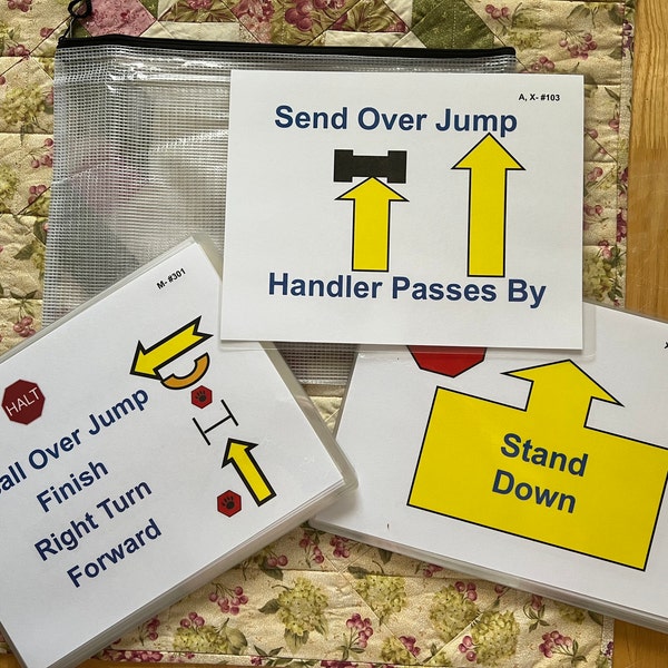 AKC Rally NOVICE Laminated Sign Set With Practice Courses - Etsy