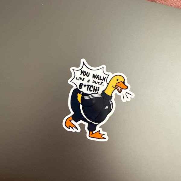 Joonie Duck Sticker: Kpop You Walk Like a Duck B*tch Stickers - Etsy