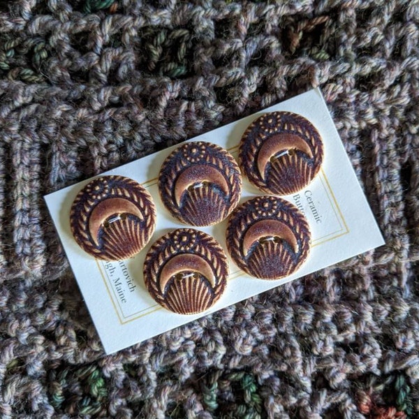 Luminous Small Antique Horn Buttons NOS 5/8” Button Set of 6 Light ...