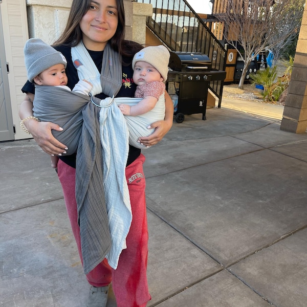 Twin Ring Sling, Twins Baby Carrier, Twins Sling for Newborn, 100% ...