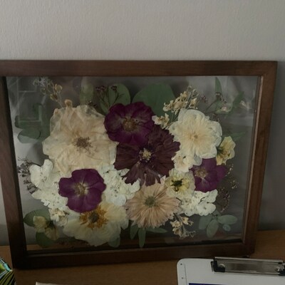 11x14 Custom Floral Shadow Box Wedding Flower Shadow Box - Etsy