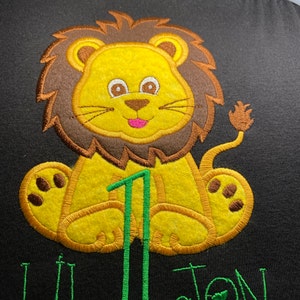 Applique Lion Machine Embroidery Design Zoo Baby Cub Jungle Boy Cute ...