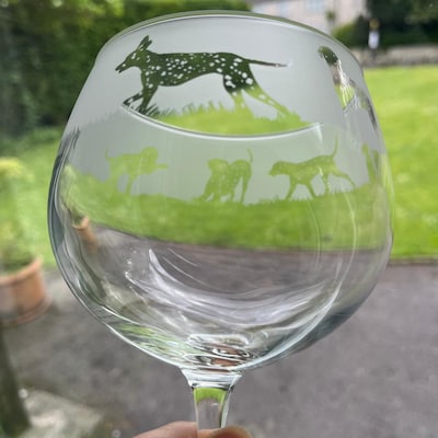 SAFARI GLASS 36cl Stemless Wine / Water Glass With Safari Frieze Design ...