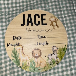 Baby Birth Stat Sign Personalized Birth Announcement Sign Gift for New ...