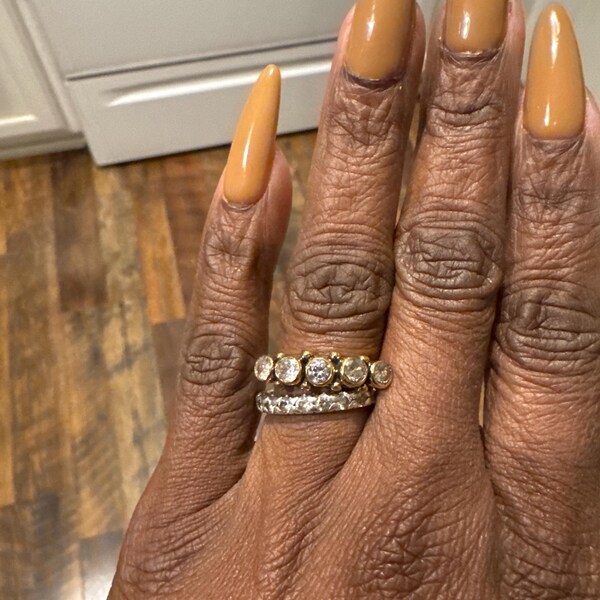 Solitaire Silver Ring, One Stone CZ Ring, Cubic Zircon Ring, Old Style ...