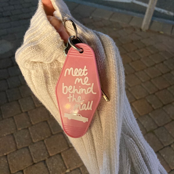 Vintage Motel Style Keychain Rhombus Hotel Key Tag Customizable ...