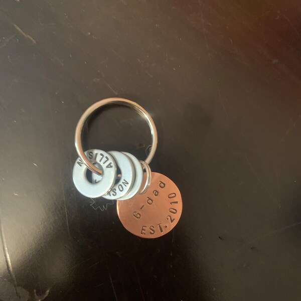 KINDRED SPIRITS Gift Copper Washer Key Ring and Sterling Silver Heart ...