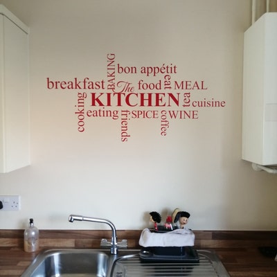 Kitchen Wall Art Word Art, Kitchen Wall Decor, Kitchen Wall Sticker ...