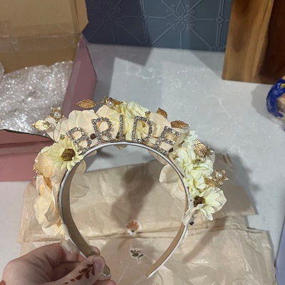 Races Headband Fascinator Flower Crown Melbourne Cup Rose Gold Pink ...