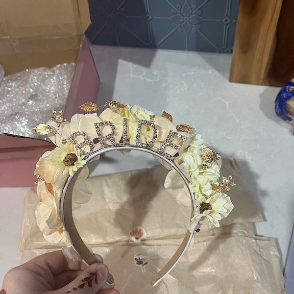 Races Headband Fascinator Flower Crown Melbourne Cup Rose Gold Pink ...