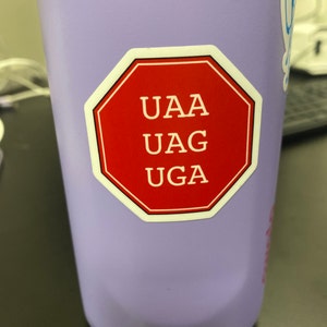 Stop Codon, Vinyl Science Sticker, Biology, Genetics, Geekery, Gift for ...