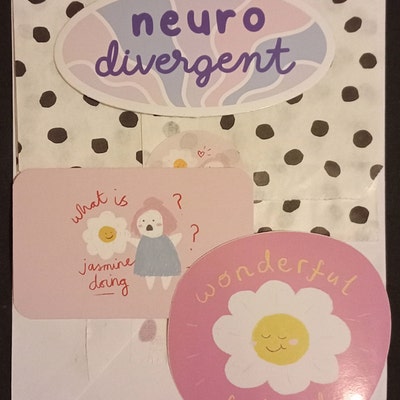Neurodivergent Sticker, Rainbow Stickers, 10cm Gloss Vinyl Sticker ...