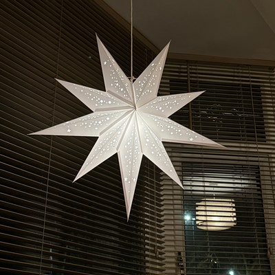 Prosecco Star Lantern White Paper Christmas Star Hanging Star Lantern ...