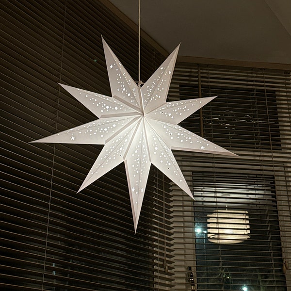 Scandi Style Paper Star Lantern With LED Lighting Kit Handmade ...