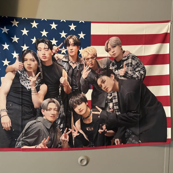 BTS Jungkook Abs Flag Banner, Jungkook American Flag Tapestry, Jungkook ...