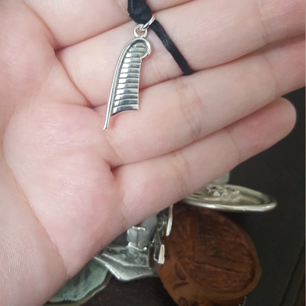 Feather Of Maat Ancient Egyptian Amulet Sterling Silver Lost Wax Cast Etsy