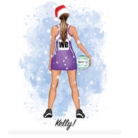 Personalised Netball Player Card -birthday,daughter/sister/best Friend ...