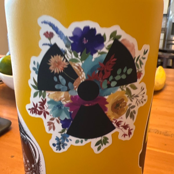 Radiology Sticker - Xray Sticker - Floral Radiation Sticker - Tumbler ...