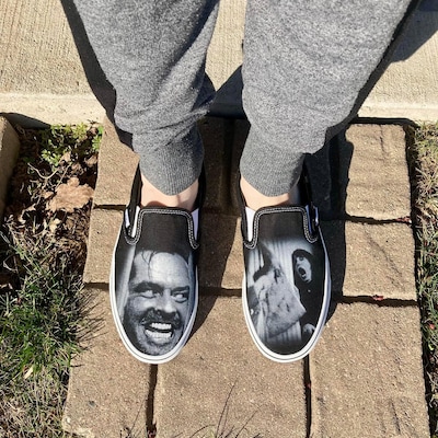 Custom Point Break Inspired Black Slip on Vans keanu Reeves / Patrick ...