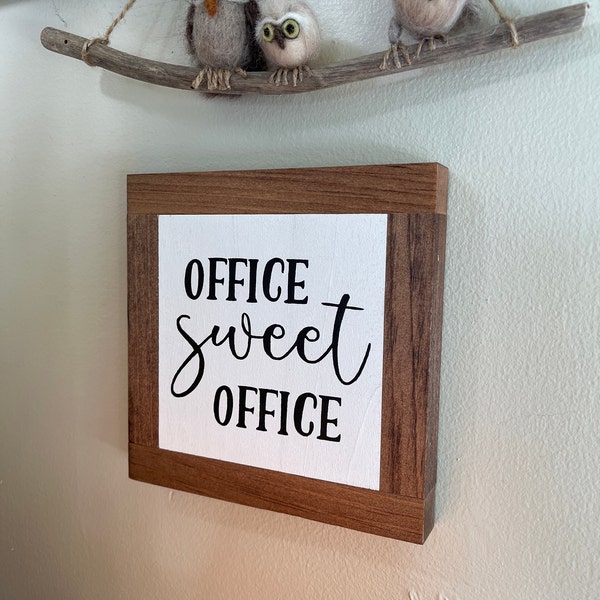 Office Sweet Office Sign, Office Desk Decor, Funny Office Space Sign ...