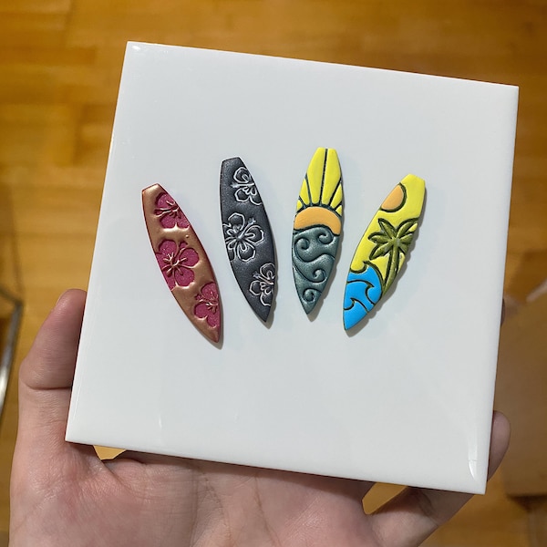 Embossing Surfboards Summer Clay Cutter, Surfboard Summer Polymer Clay ...