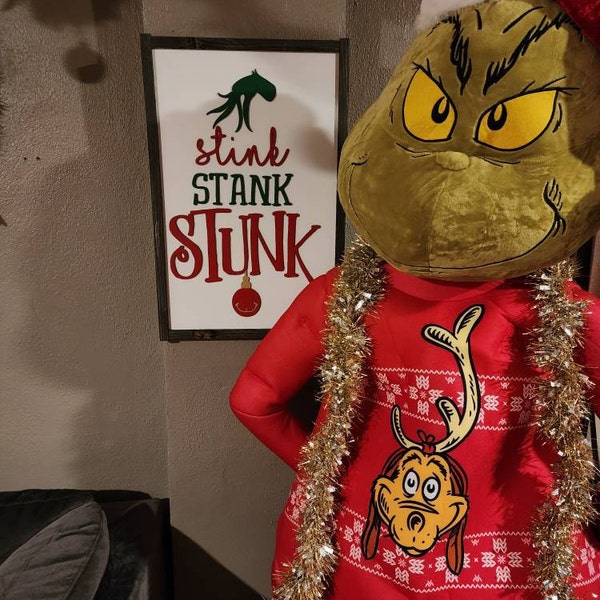 Novelty Stink Stank Stunk Christmas Sign • Raised 3D Funny Holiday ...