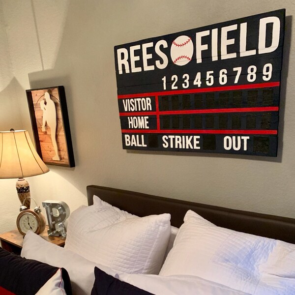 Baseball Scoreboard | Various Sizes | Personalized Sports-themed Room ...