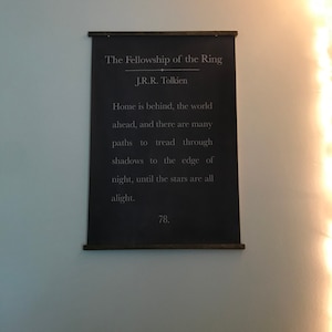 Customizable Book Page Sign Canvas Hanging Book Quote Print Canvas Sign ...