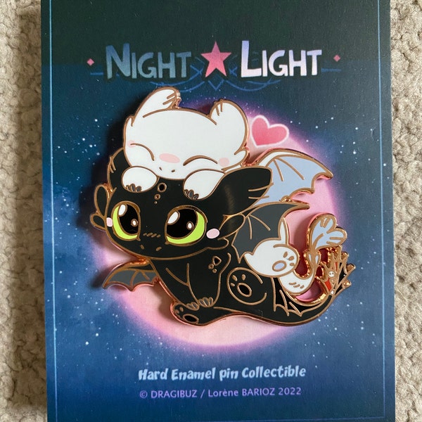Light & Night Fury Hard Enamel Pin - Etsy