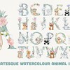Cute Animals Watercolor Letters Alphabet Clipart Animals - Etsy
