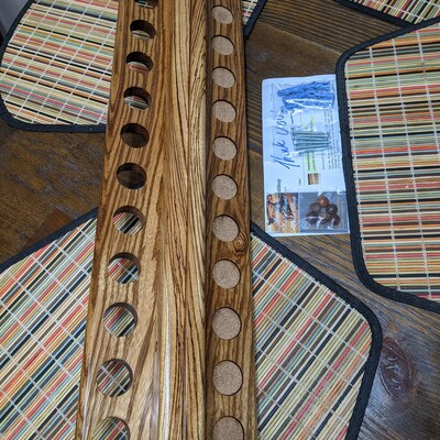 Solid Wood Pool Cue Rack / Holder 4 Cue Plus Bridge Spot - Etsy