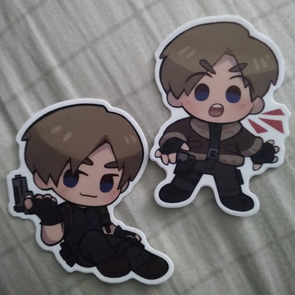 Leon Kennedy | Resident Evil | 3" Matte Vinyl Stickers - Etsy