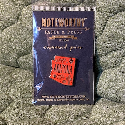 Arizona Enamel Pin, Arizona State Pin, Single Hard Enamel Pin With ...